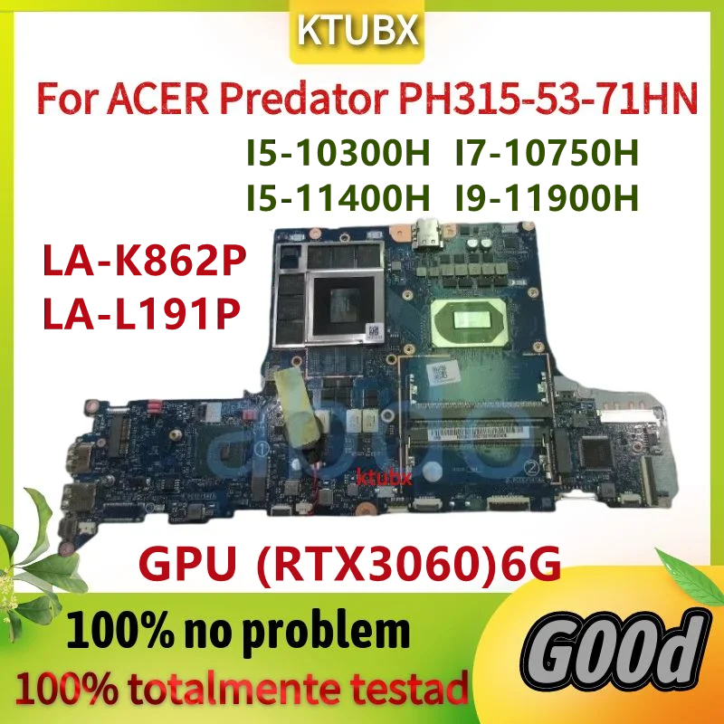 LA-K862P LA-L191P.For ACER Predator PH315-53-71HN AN515-55 AN515-57 ...