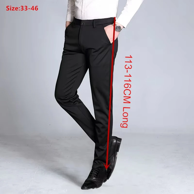 Formal Dress Suit Pants Tall Men 190CM Business Black Blue Plus Size 40 ...