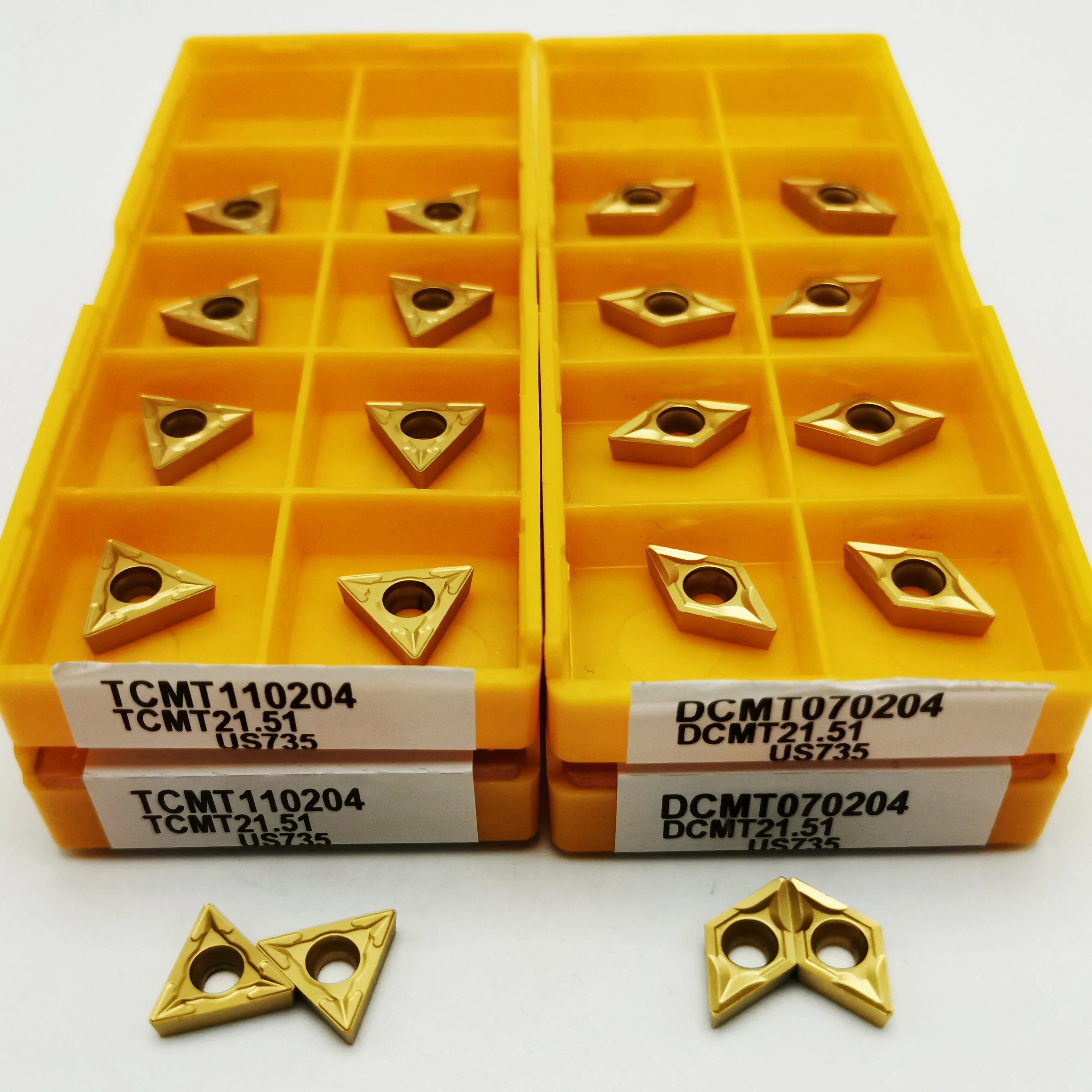 10PCS-DCMT070204-TCMT110204-US735-Carbide-Insert-Turning-Insert-CNC ...