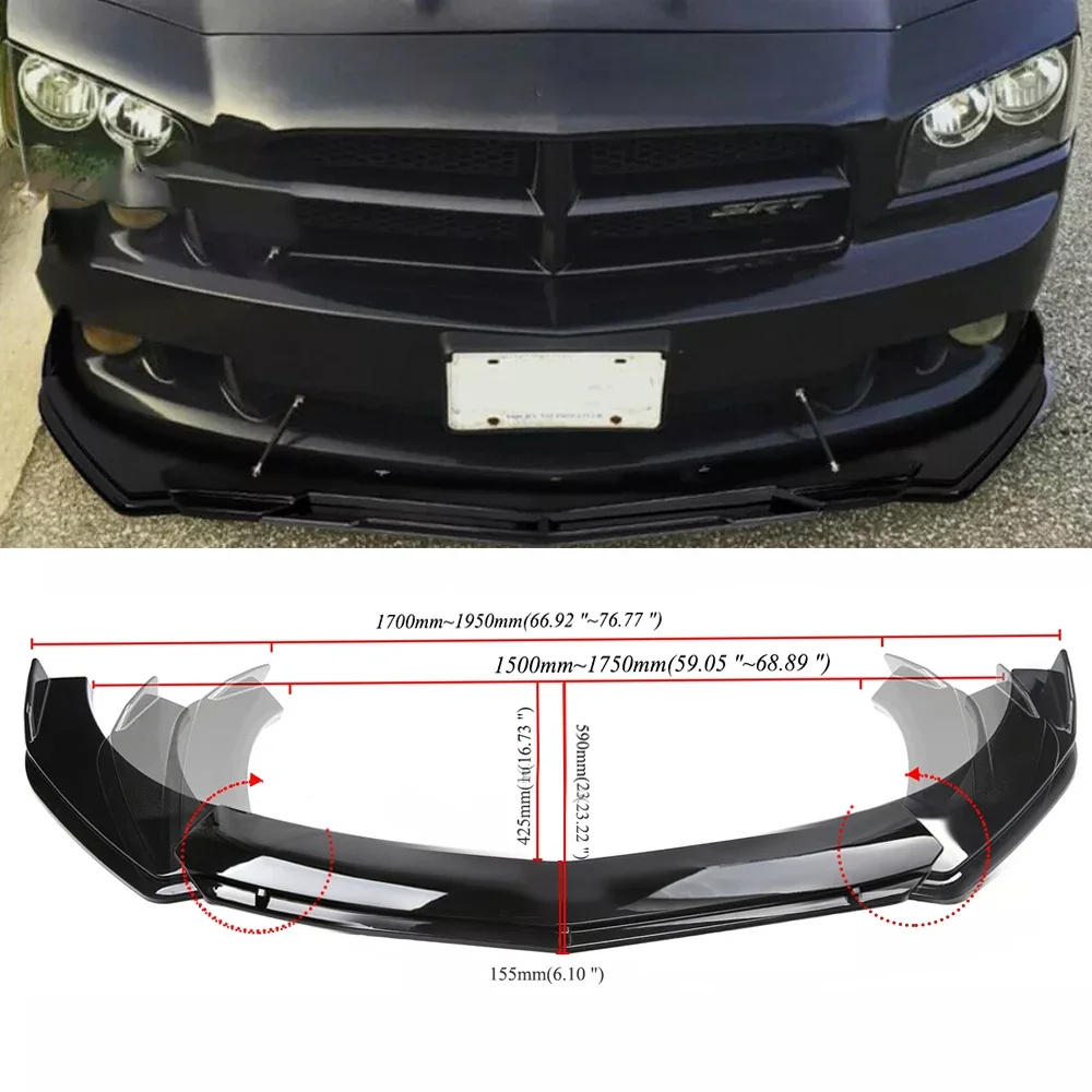 4PCS-Quality-ABS-Plastic-Adjustable-Front-Bumper-Separator-High-Body ...