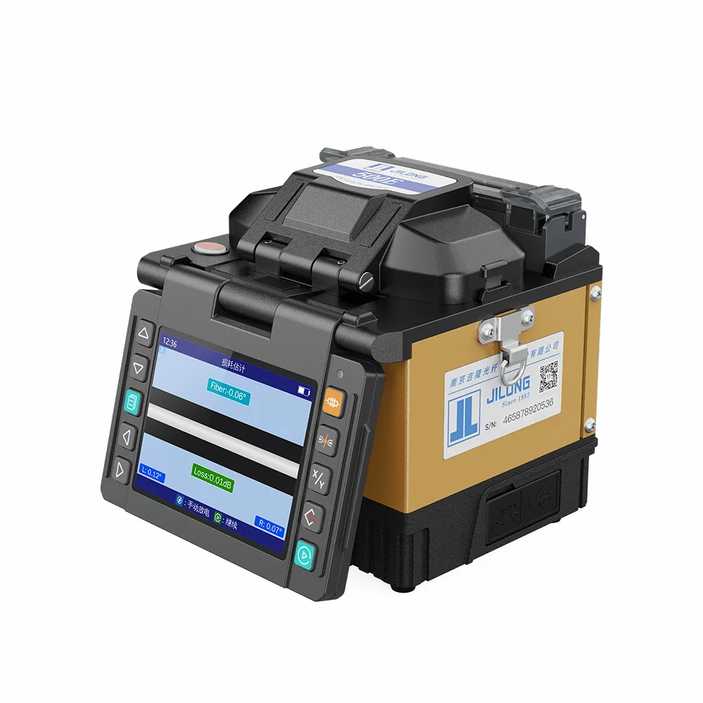 JILONG-500E-Port-til-FTTH-Fibra-ptica-Splicing-Machine-FTTX-Fusion ...