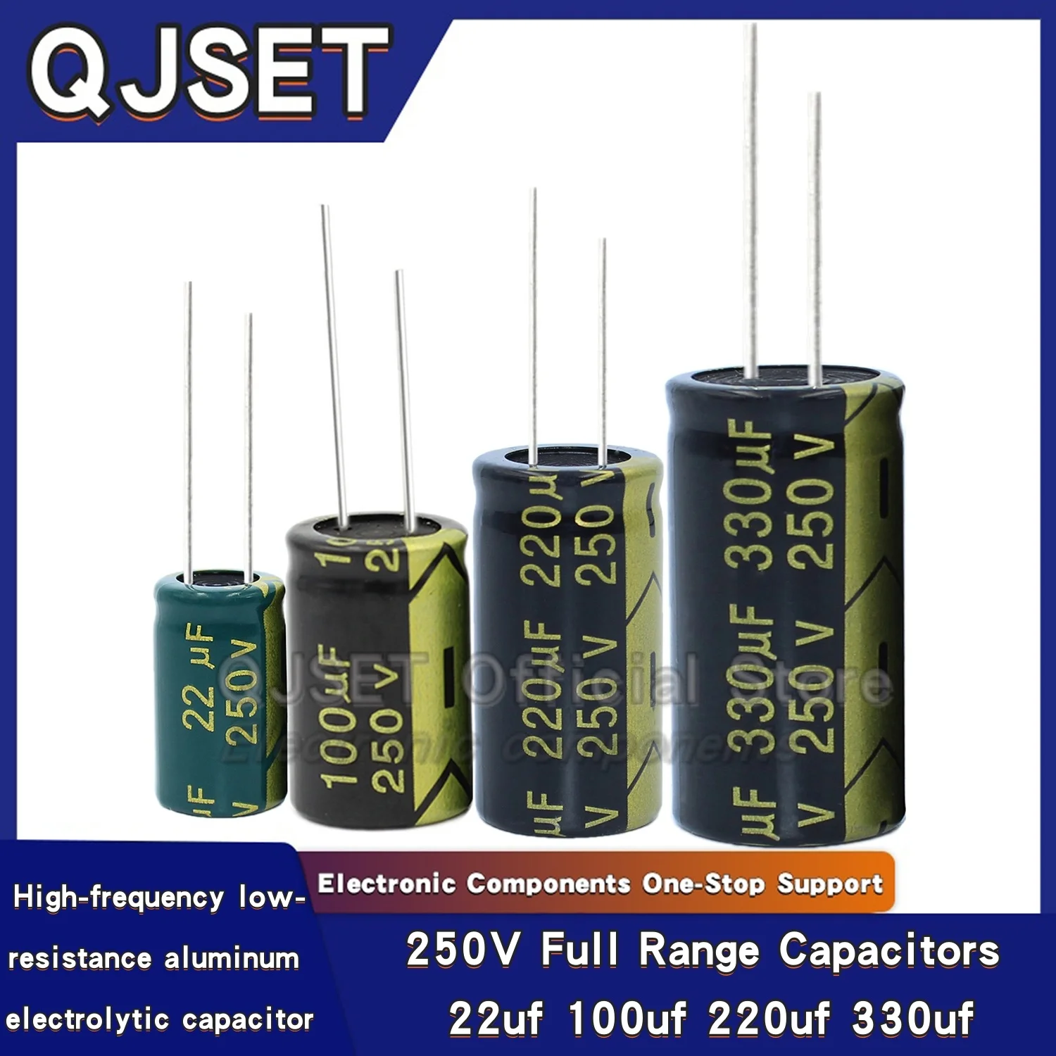 JCCON High Frequency Capacitor 250V 22UF 100UF 220UF 330UF Switching ...