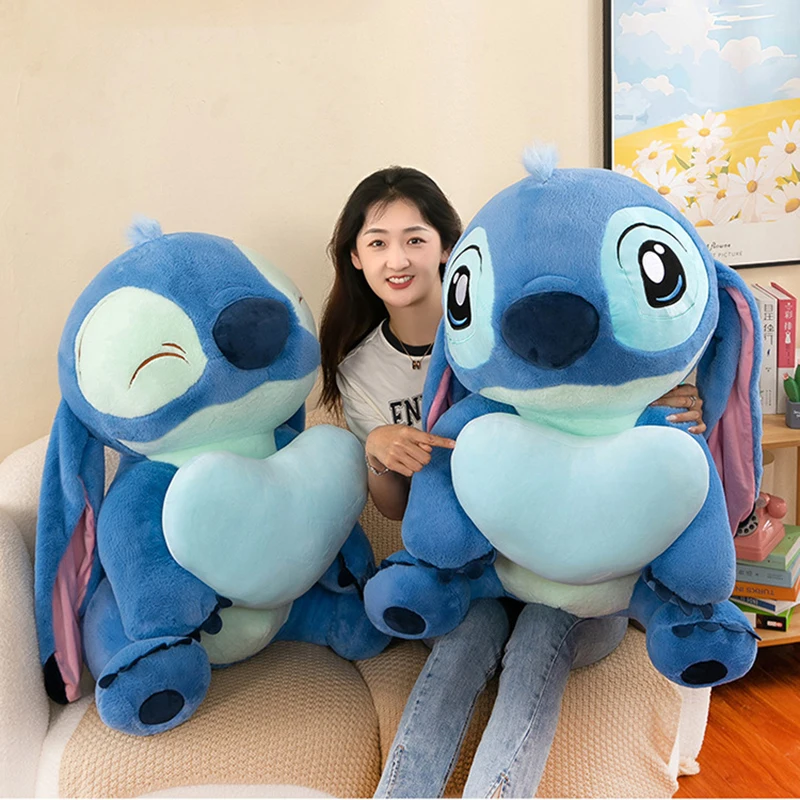 30-50-90cm-Disney-Lilo-Stitch-Blue-Love-Plush-Toys-Pooh-Bear-Anime ...