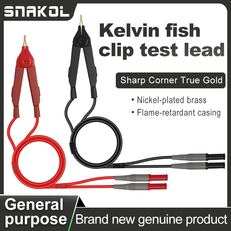 For Zoyi DQ012 Kelvin Test Lcr Lead Bottom Resistance 4-wire 4mm Safety ...