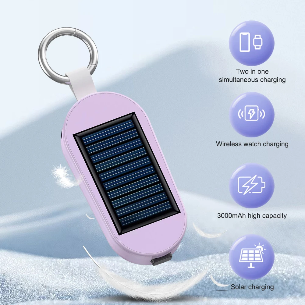 Portable-Solar-Charger-3000mAh-Wireless-Portable-Phone-Charger-Port-for ...