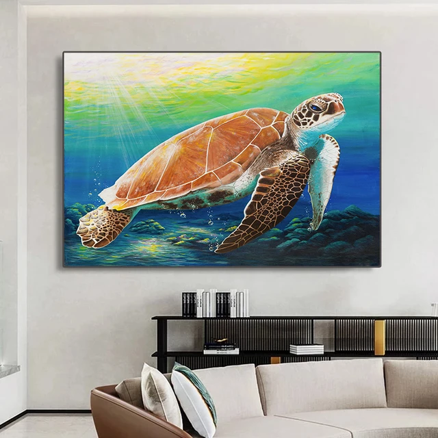 Abstract Sea Turtle Art