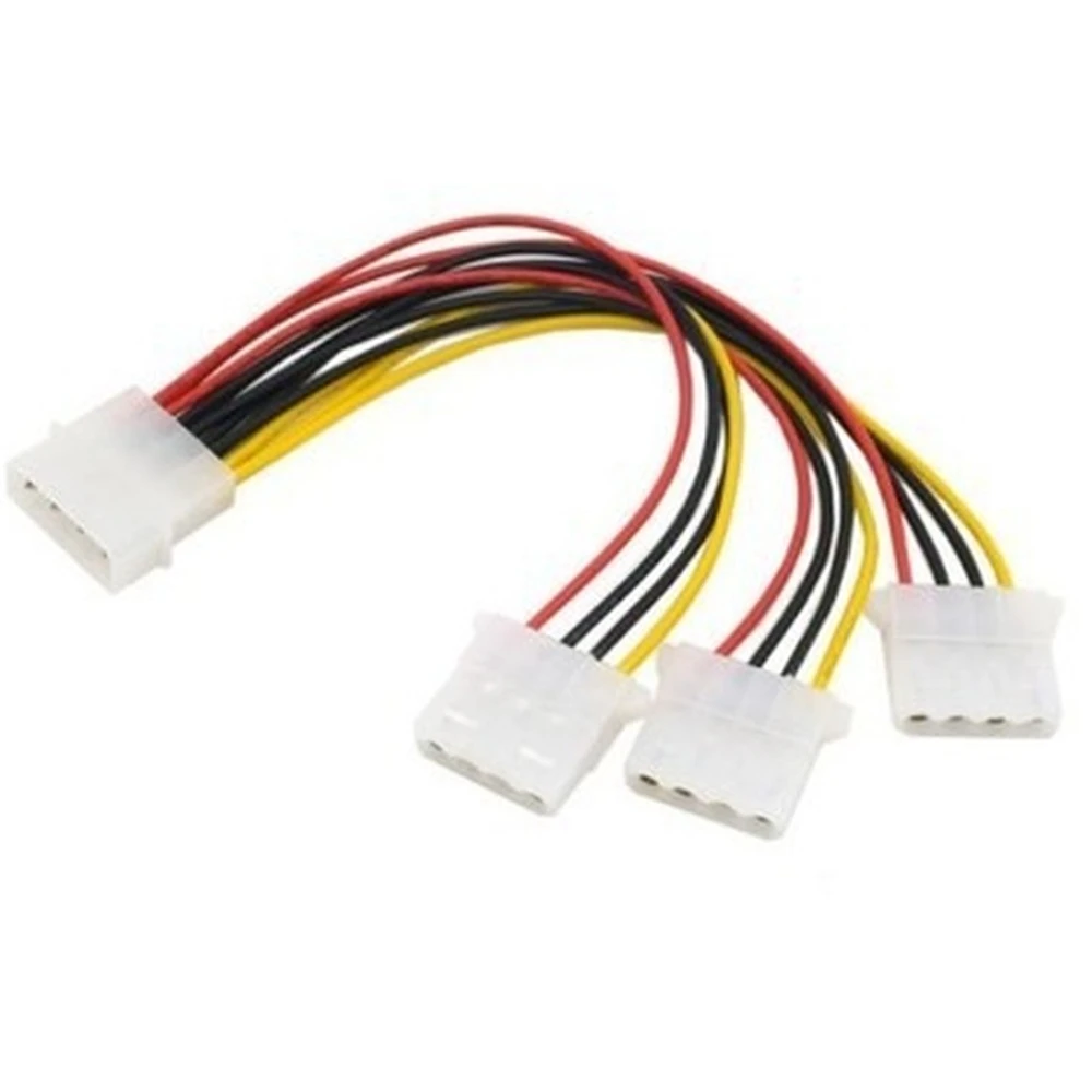 4Pin IDE Cabos De Alimentação 4 Pin Molex Macho Para 3 Port Molex IDE ...