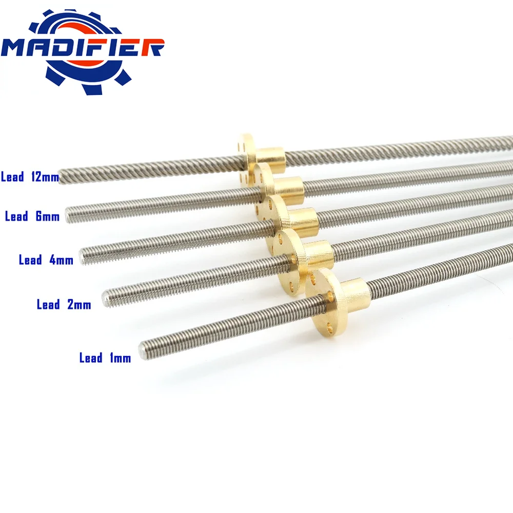 304 Stainless Steel 3d Printer Screws | Stainless Steel Trapezoidal ...