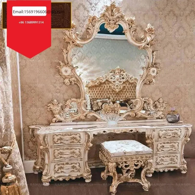 European-dressing-table-luxury-carved-bedroom-French-palace-villa ...