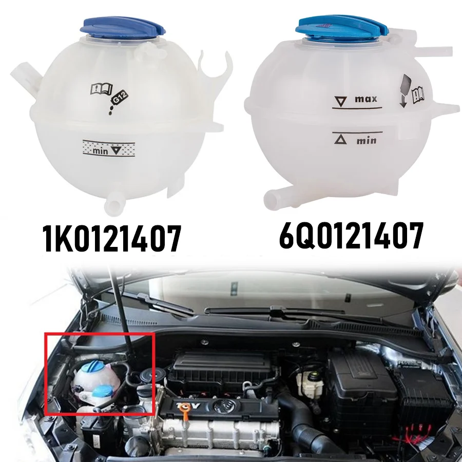 Wooeight Radiator Coolant Overflow Bottle Expansion Tank Reservoir +Cap ...
