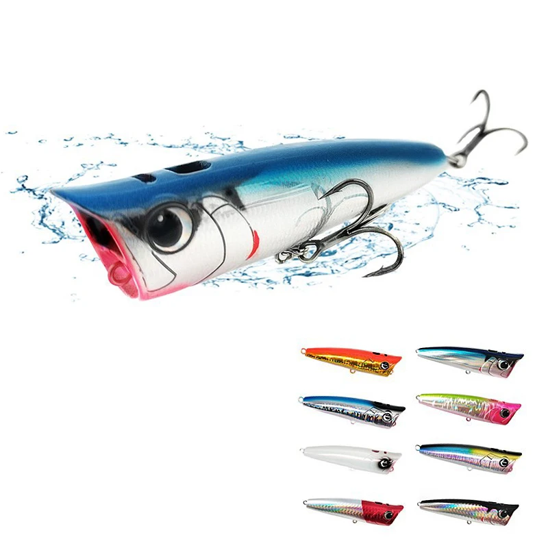 Popper-Fishing-Lures-Topwater-Bubble-Iscas-Jet-Popper-Wobblers-para ...
