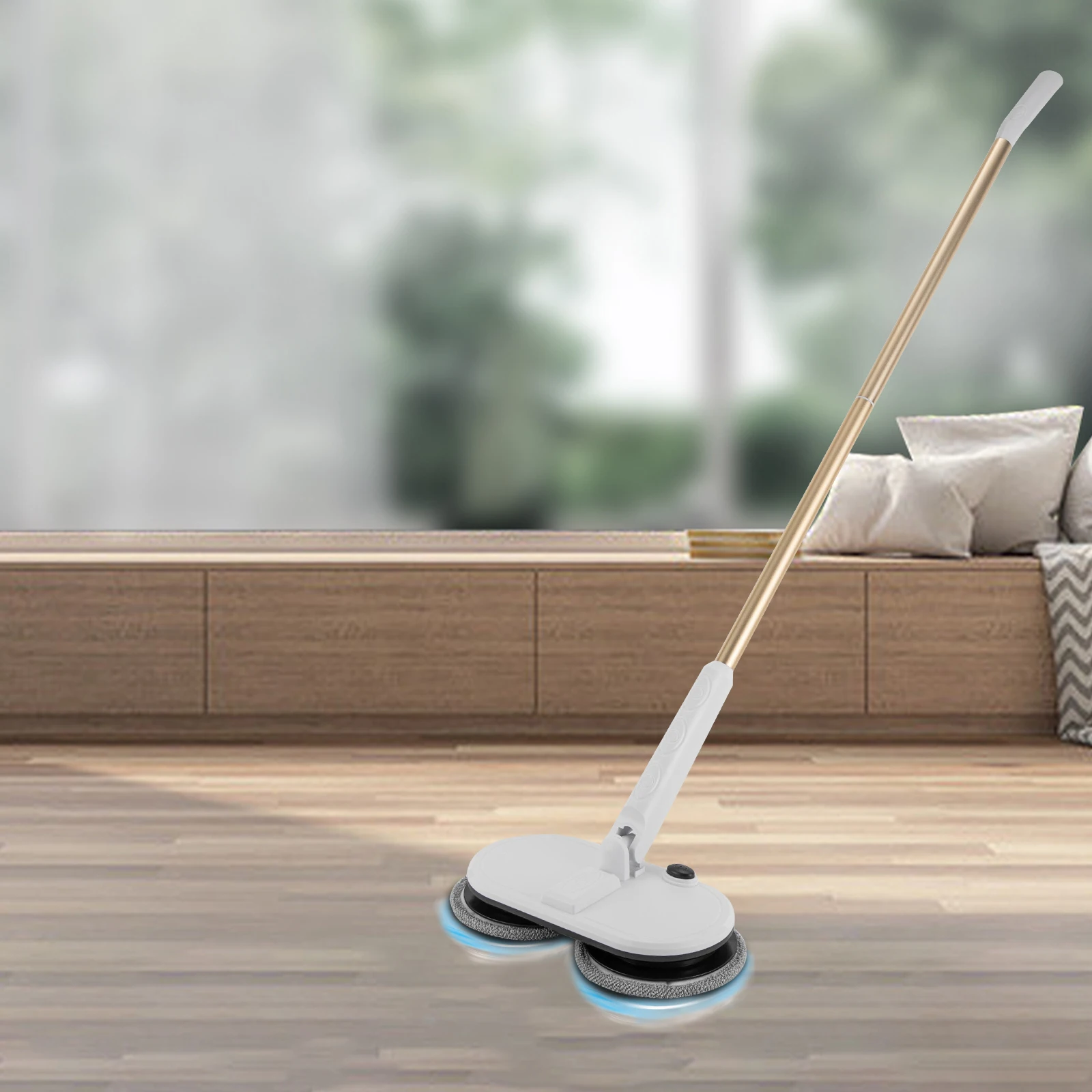 15W Cordless Electric Mop w/ 60 Min Battery Life 150RPM Rotation for ...