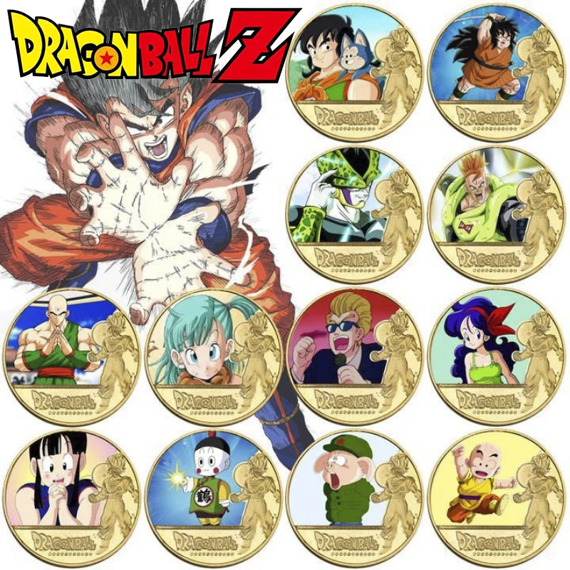Dragon-Ball-Goku-Gold-Plated-Coin-Collectible-Art-Cartoon-Character ...