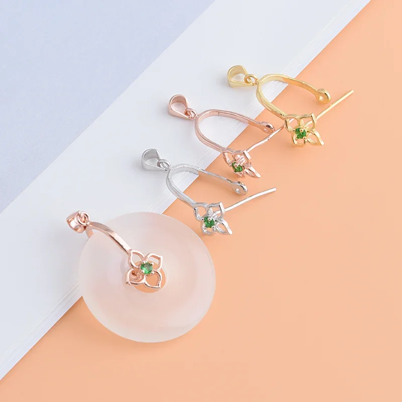 Pendentif-clip-en-cire-d-abeille-en-jade-en-argent-regard-S925-avec ...