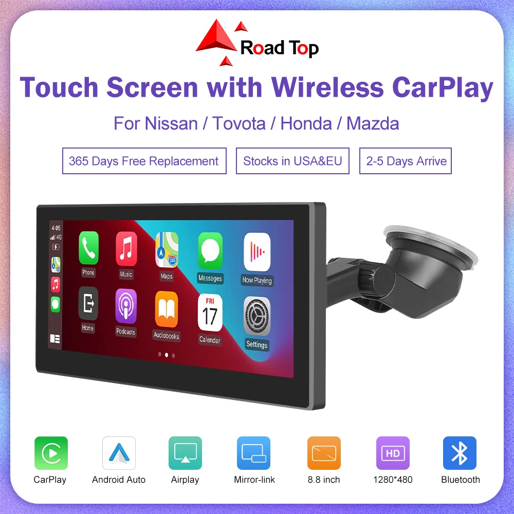 8.8 Inch Universal Wireless Carplay Display For Nissan Honda Toyota ...