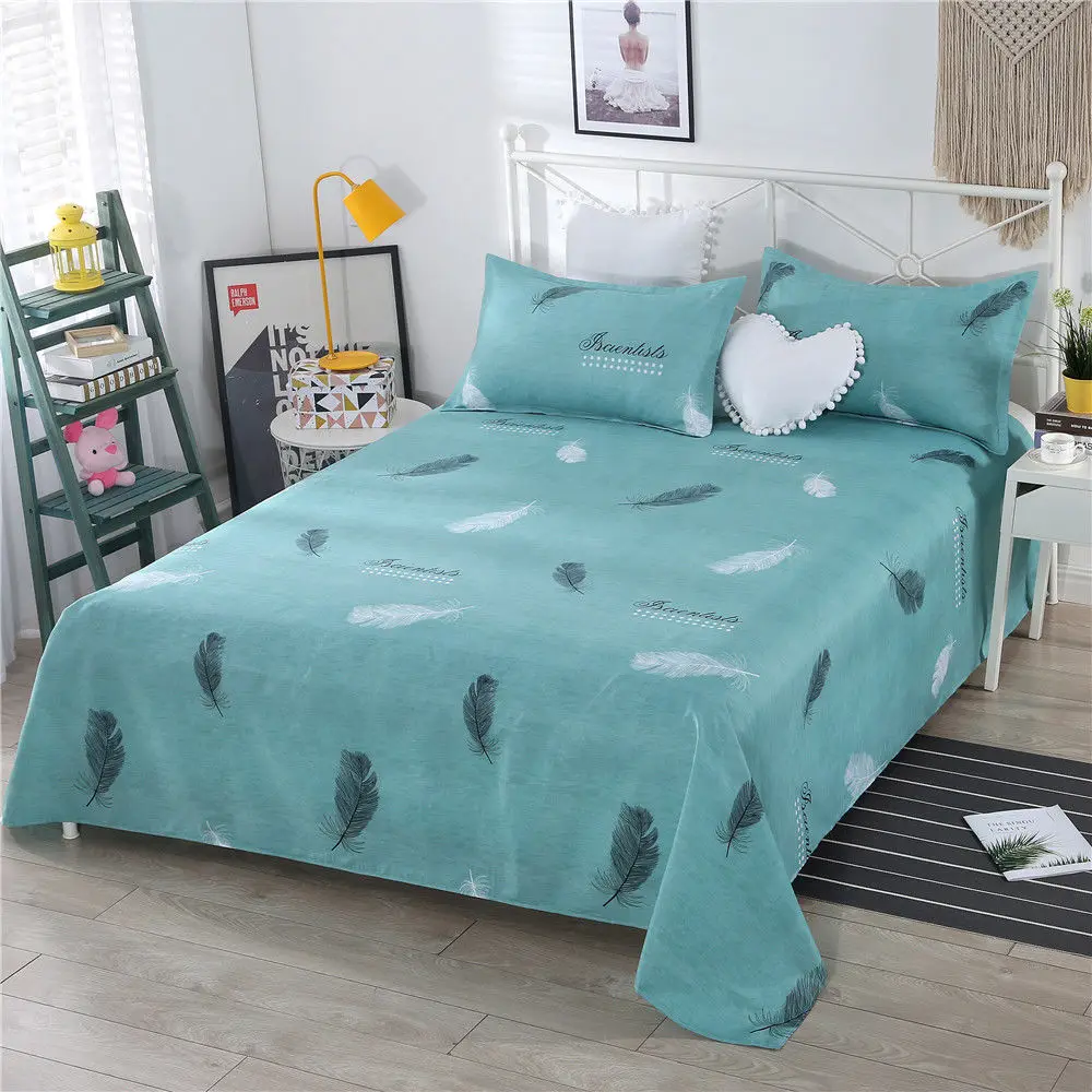 Home-Textile-1pcs-Bed-sheet-Polyester-CottonSkin-friendly-Soft-Washed ...