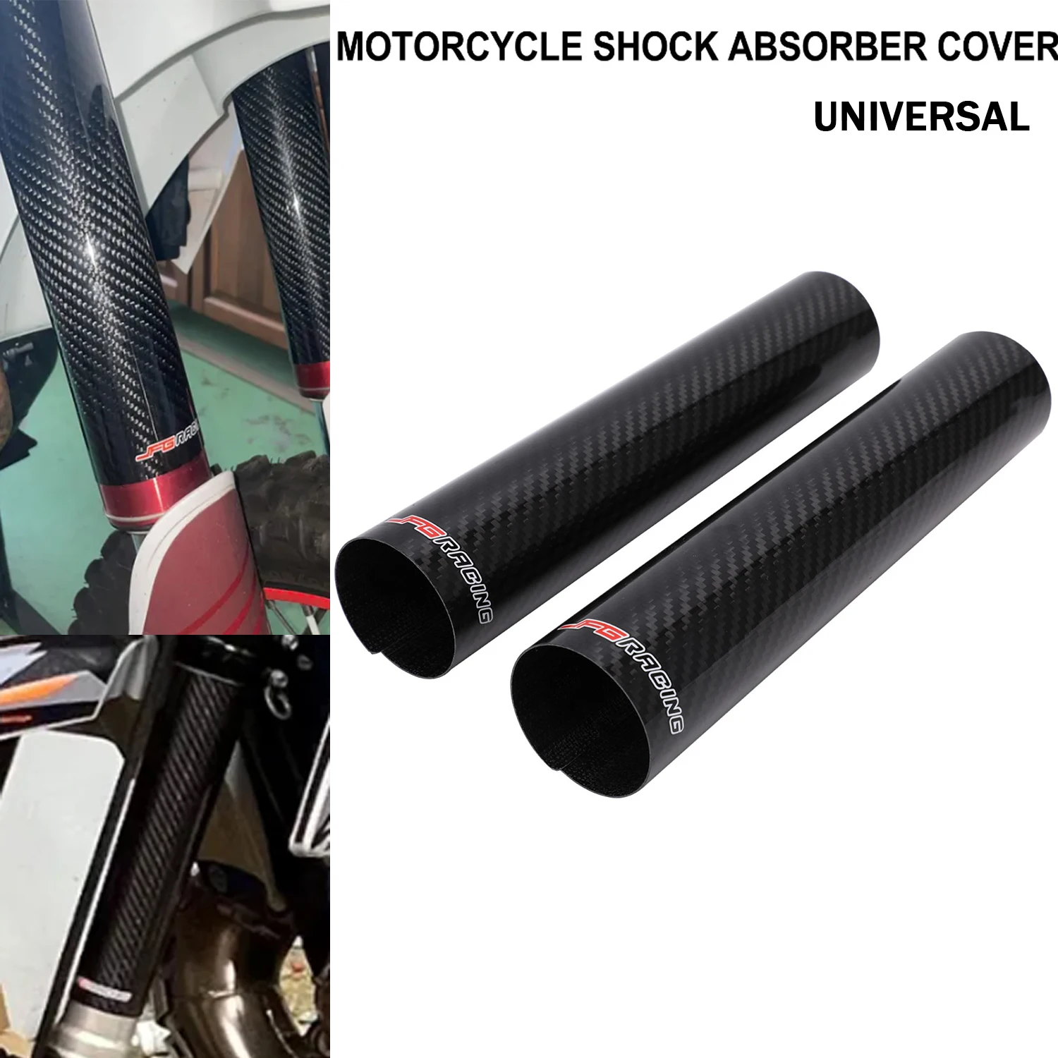 140-250MM-Adjustable-Motorcycle-PartsCarbon-Fiber-Front-Fork-Shock ...
