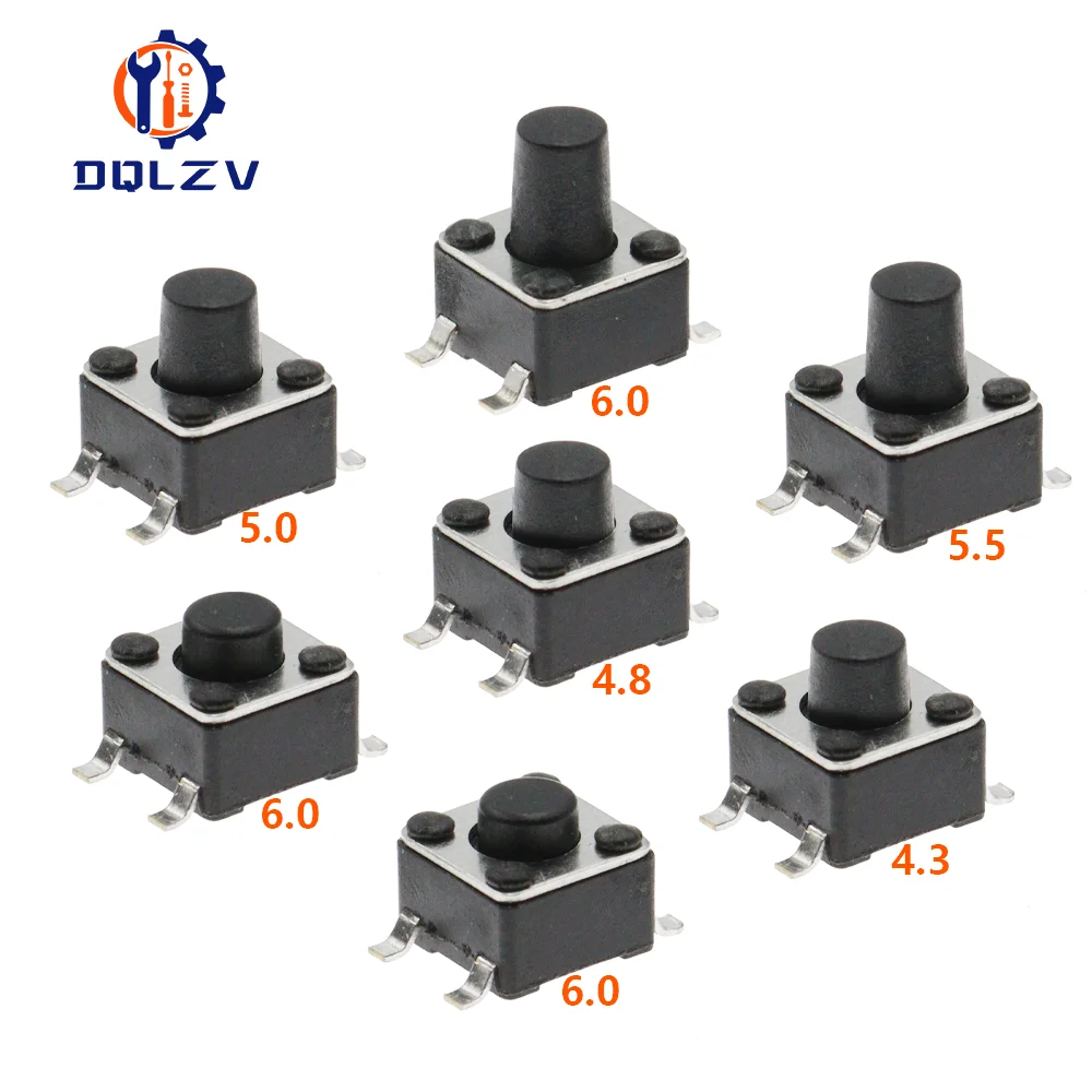 50PCS-100PCS-Mini-Switches-4-5x4-5-3-8-9mm-Panel-PCB-Momentary-Tactile ...