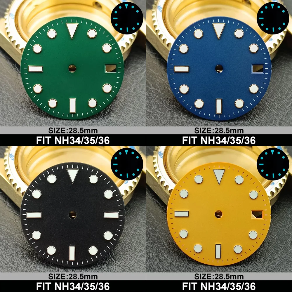 28.5MM Diameter Single Calendar Sterile Watch Dial Modified Dials for ...