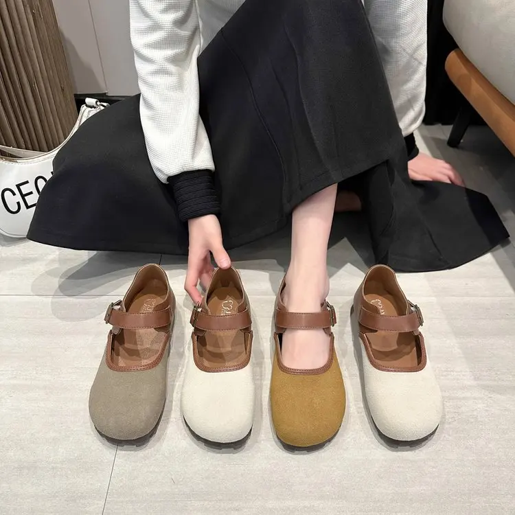 Fashion-Women-s-Suede-Mules-Shoes-2024-Spring-New-Designer-Patchwork ...