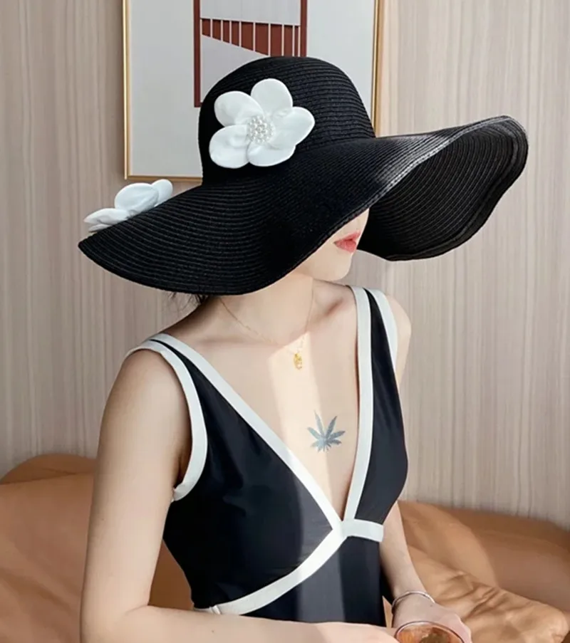 202402-2509005-ins-chic-summer-beach-best-bikini-partner-pearl-white-flower-sunscreen-grass-lady ...