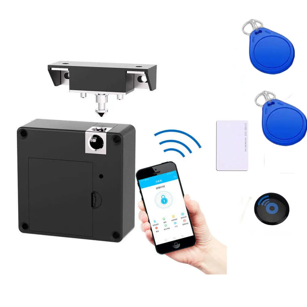 Electronic-Cabinet-Lock-Smart-NFC-RFID-Locks-Hidden-DIY-Cabinet-Lock ...