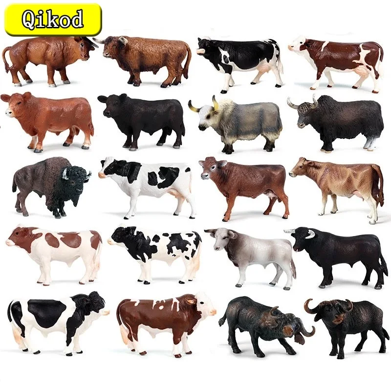 Simulation-Cute-Farm-Animals-Milk-Cow-Cattle-Calf-Angus-Bull-OX-Buffalo ...