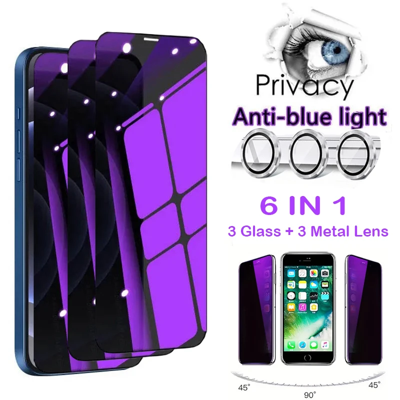 6in1-3Pcs-Purple-Glass-Metal-Camera-Lens-Anti-blue-Ray-Privacy-Screen ...