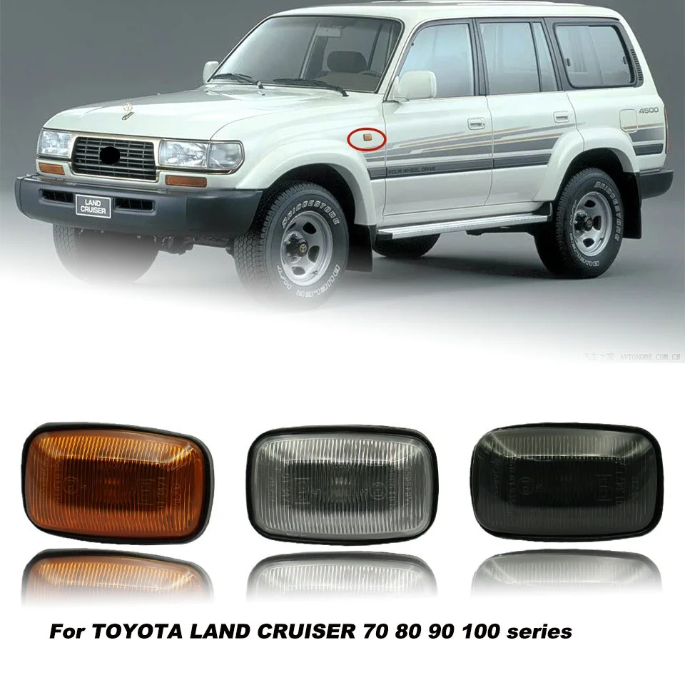 Car Side Fender Marker Light For Toyota Land Cruiser 70 80 90 100 ...