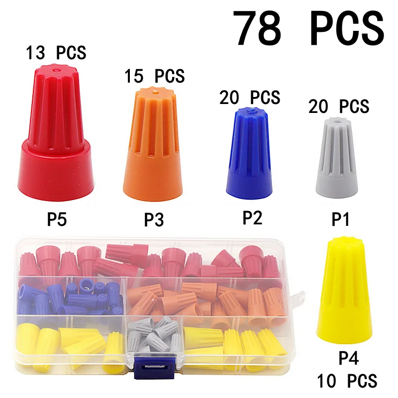 40-220-PCS-Box-Plug-in-Quick-Connector-Spring-Cap-Cable-Wire-Connector ...