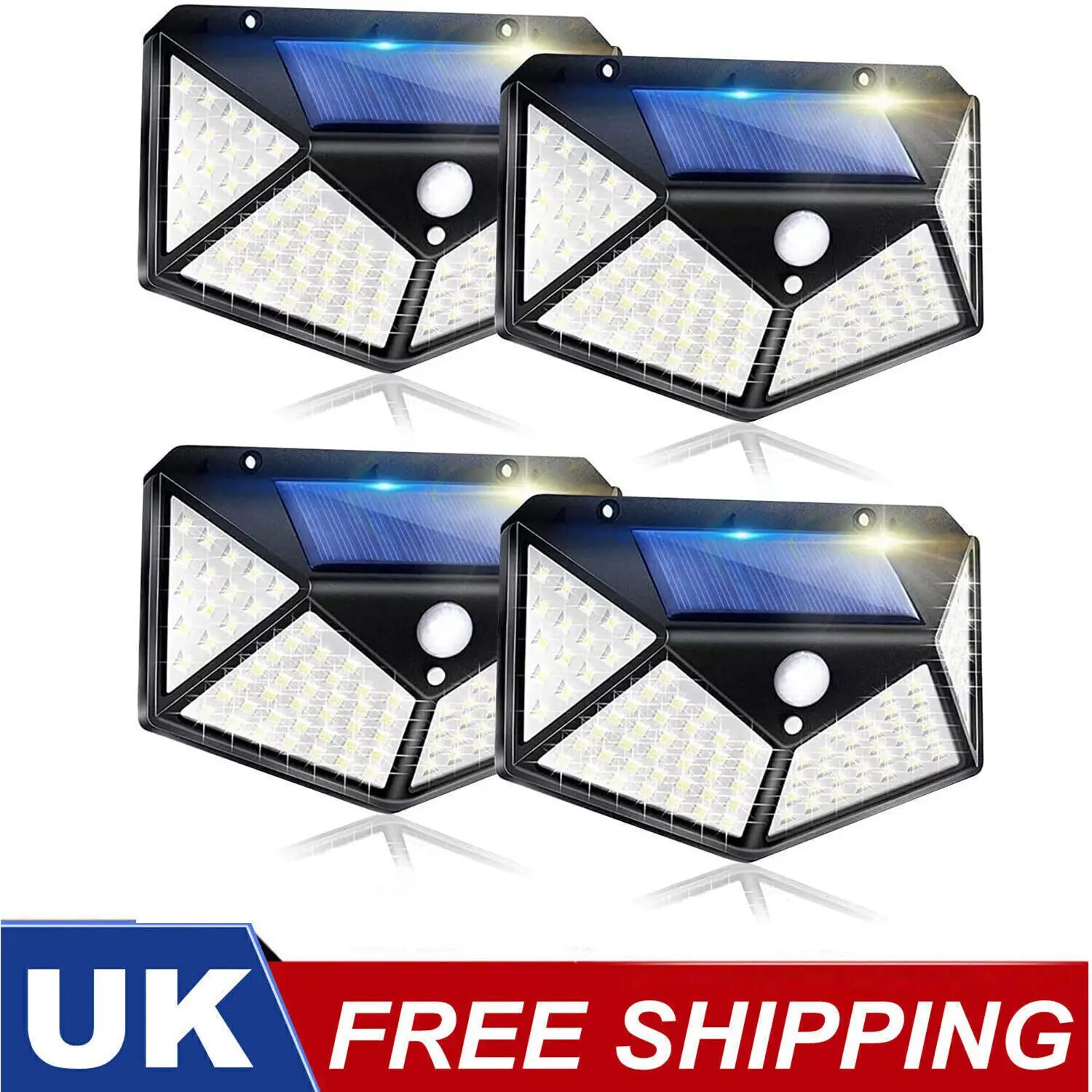 Dropshipping Copilot - 4X 100LED Solar Power PIR Motion Sensor Wall ...