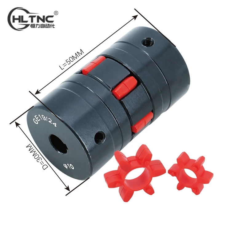 CNC-D30L50-Bore-8-16mm-Star-Motor-Coupler-Flexible-Elastic-Shaft ...