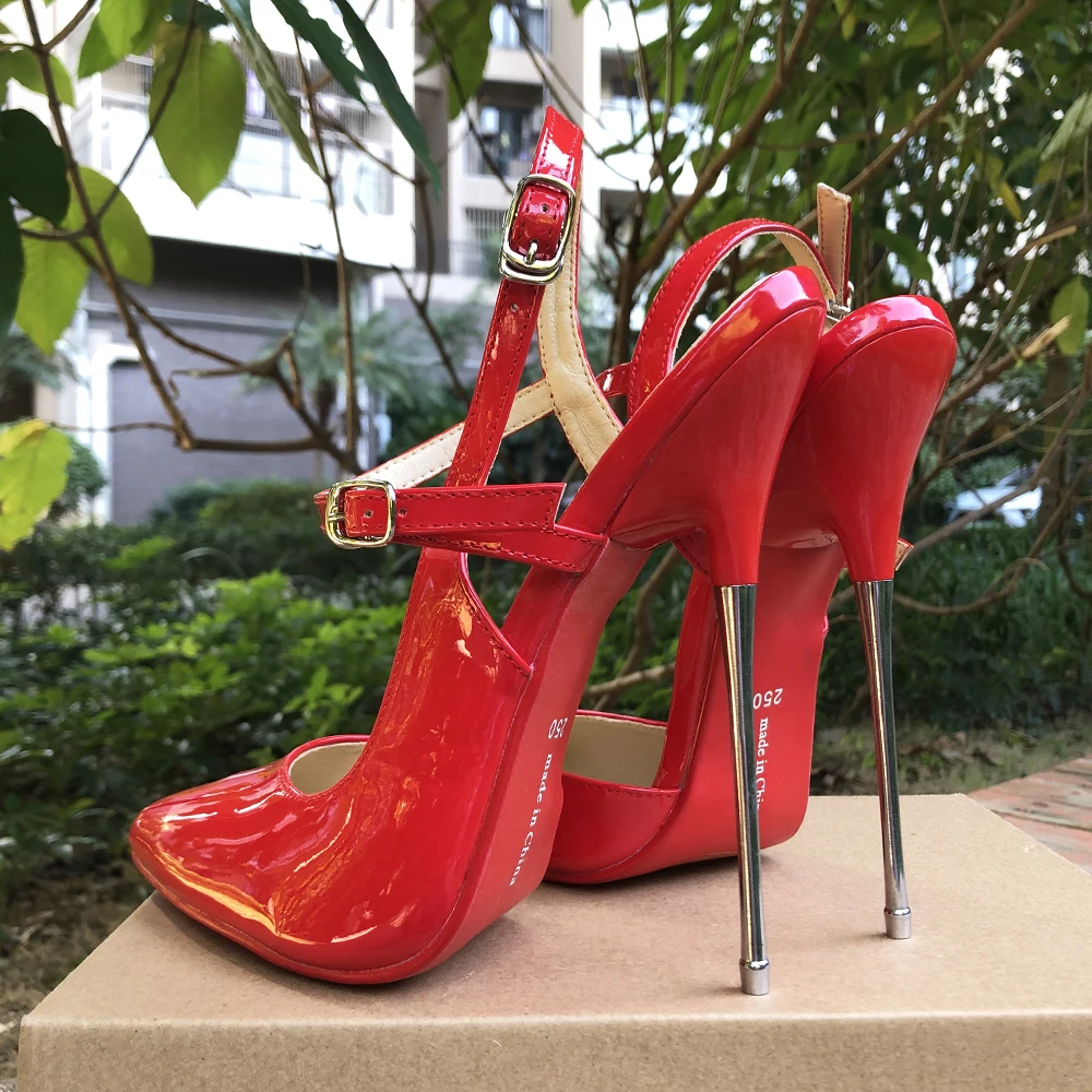 Women-Sandals-16cm-Metal-Super-High-Heels-Stilettos-Sexy-Red-Pumps ...