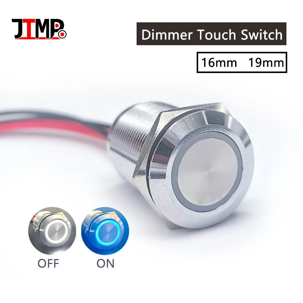 16mm-19mm-Sensor-Switches-Round-Head-12V-24V-LED-Dimmer-Metal-Touch ...