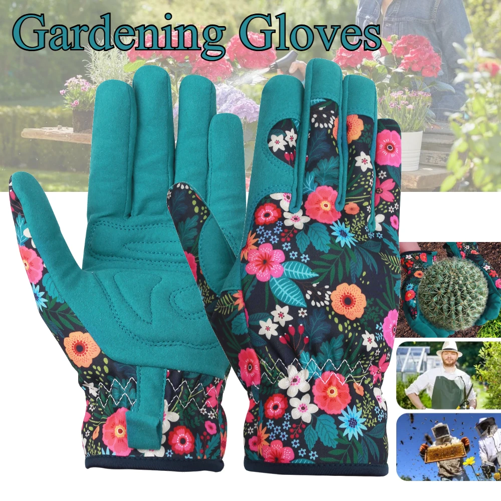 Gardening Gloves for Women Breathable leather Garden Gloves with Grip ...