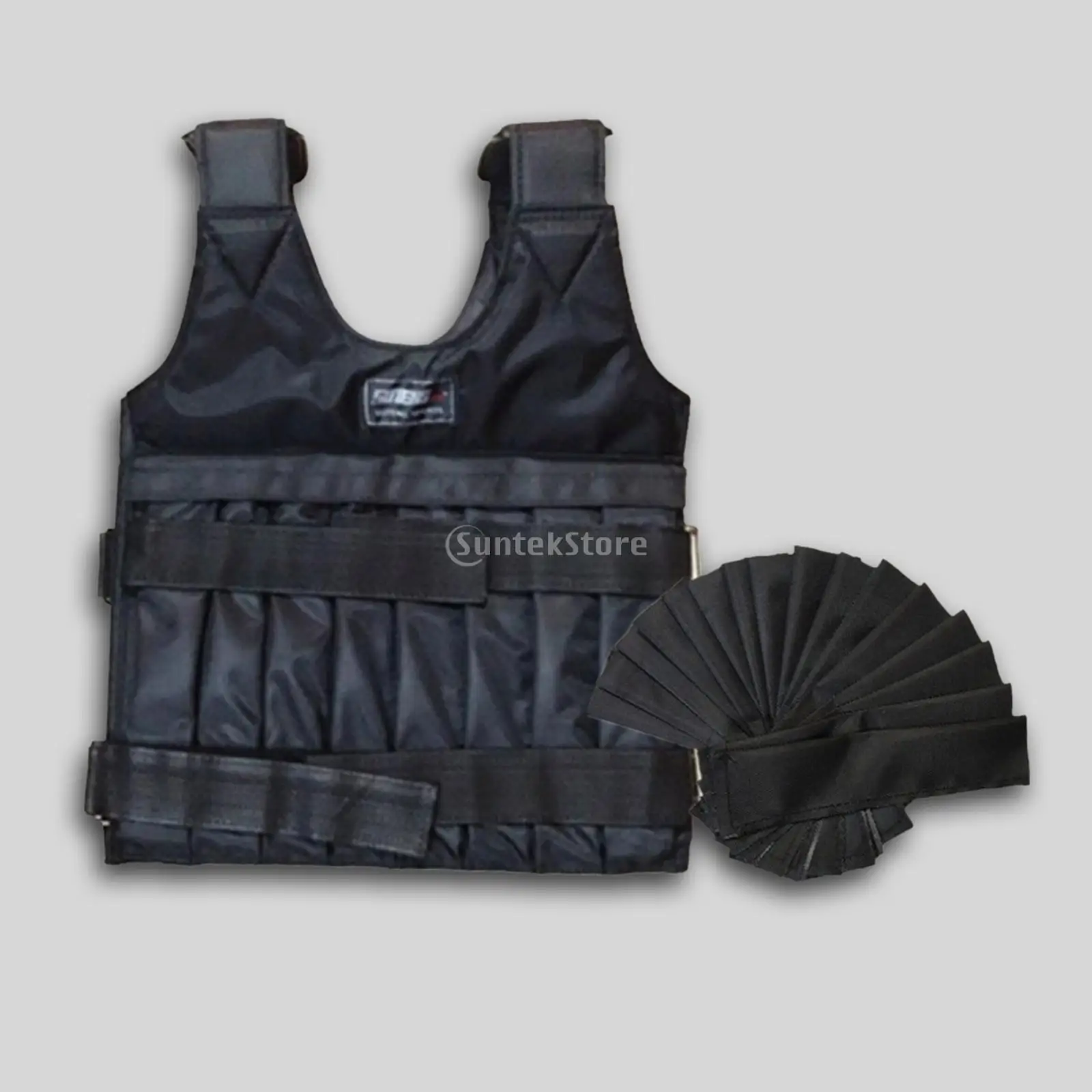 20kg-Loading-Weighted-Vest-Boxing-Training-Adjustable-Exercise-Jacket ...