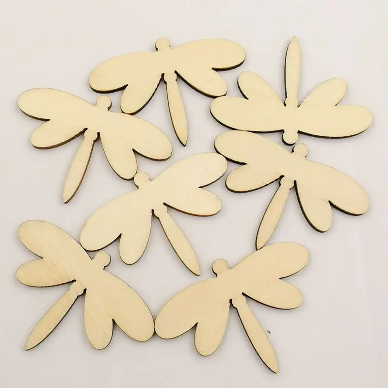 30pcs-50-35mm-Unfinished-Wooden-dragonfly-Blank-Slices-Cutouts-for ...