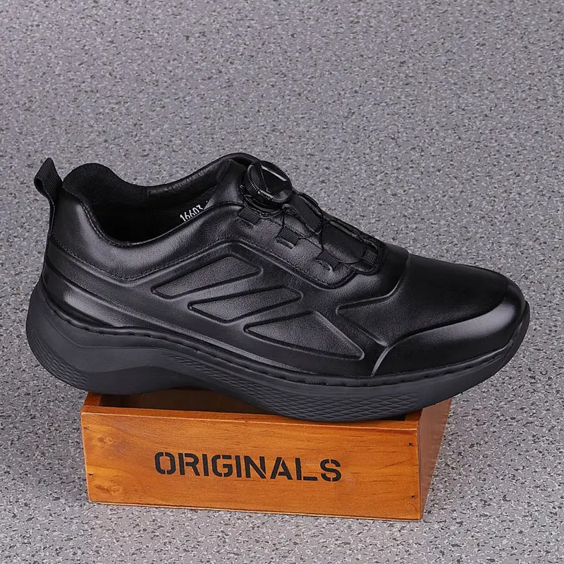 Genuine-Leather-Shoes-Men-Rotary-Buckle-Ultra-Light-Loafers-Outdoor ...