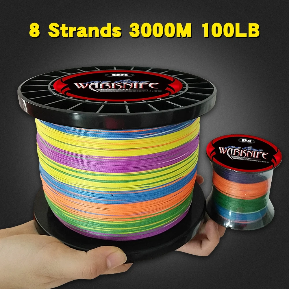 Warknife 3000m Saltwater 8 Threads 8 Strands Pe Braid Line Braided 6