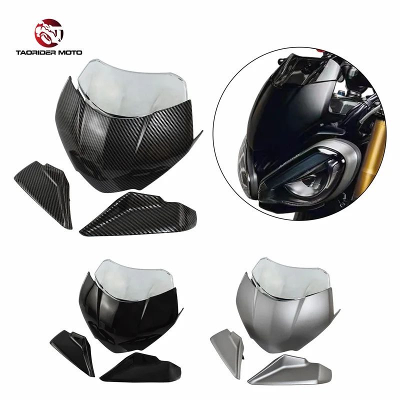 Front Headlight Windscreen Windshield Wind Deflector Headlamp Fairing ...
