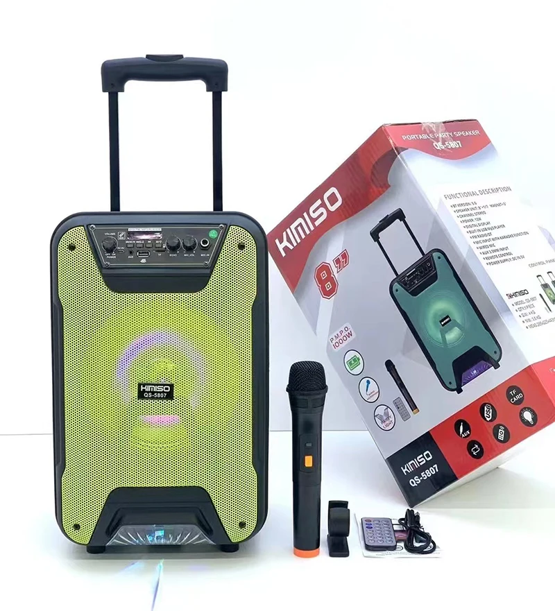 Kimiso-QS-5807-Bluetooth-Speaker-8-Inch-High-Power-Outdoor-Handcart ...