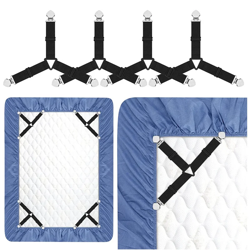 Elastic Bed Sheet Mattress Cover Blankets Grippers Clip Holder ...