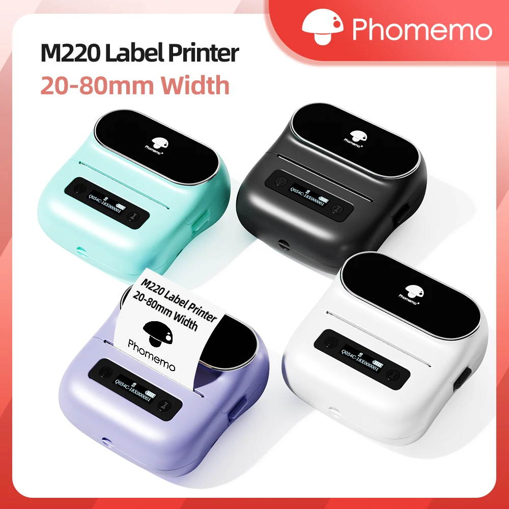 Phomemo-M220-Mini-Portable-Thermal-Printer-Self-Adhesive-Sticker-Label ...