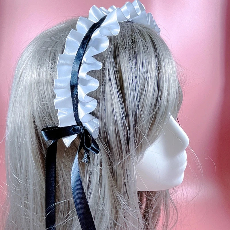 Lolita-Pleated-Laces-Hair-Hoop-Women-Girls-Sweet-Bowknot-Shaped ...