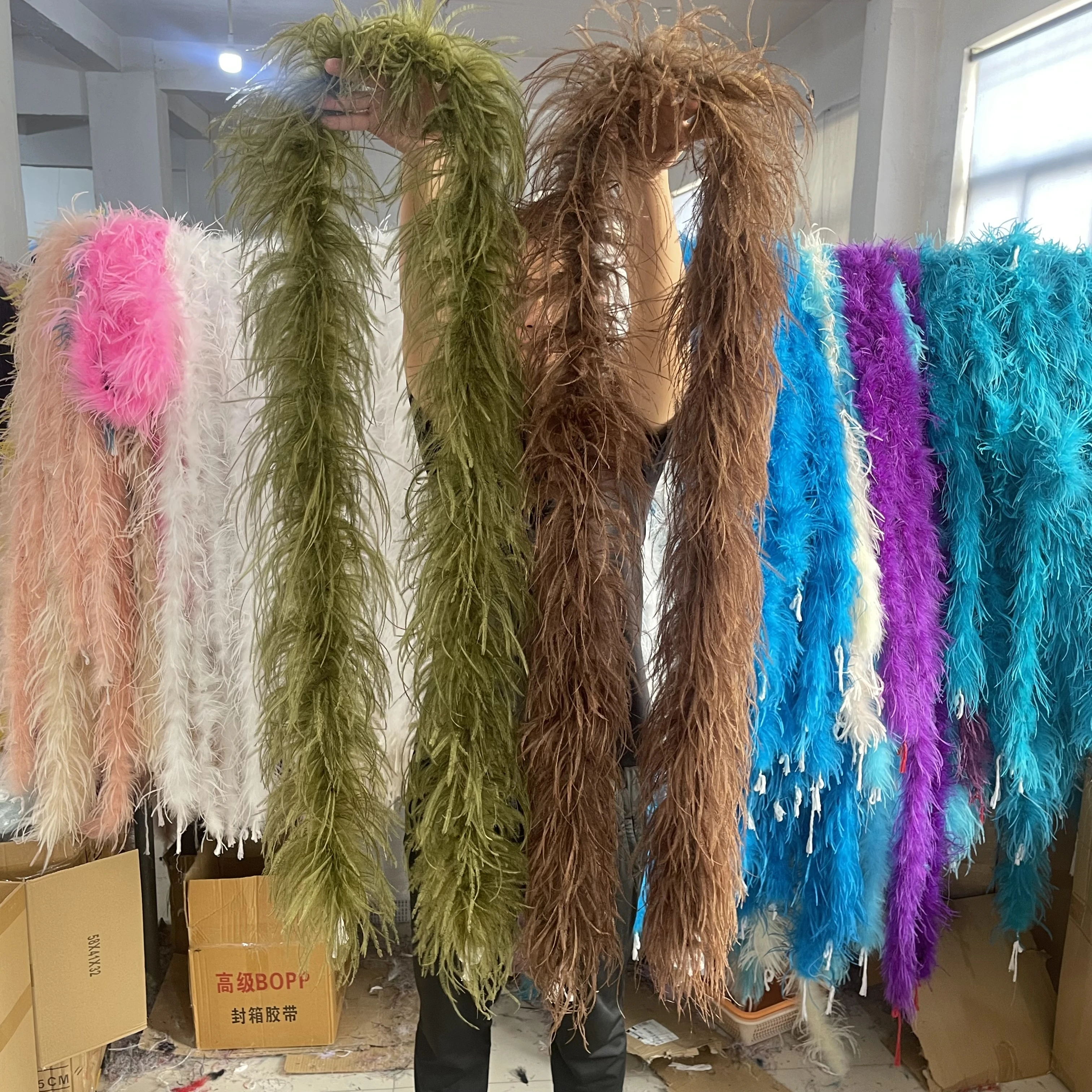 6-Ply-Fluffy-Ostrich-Feathers-Boa-Decoration-for-Women-Party-Wedding ...