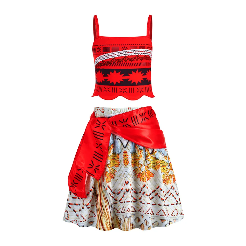 Disney Moana Dress for Girls Princess Costume Summer Beach Party Kids ...