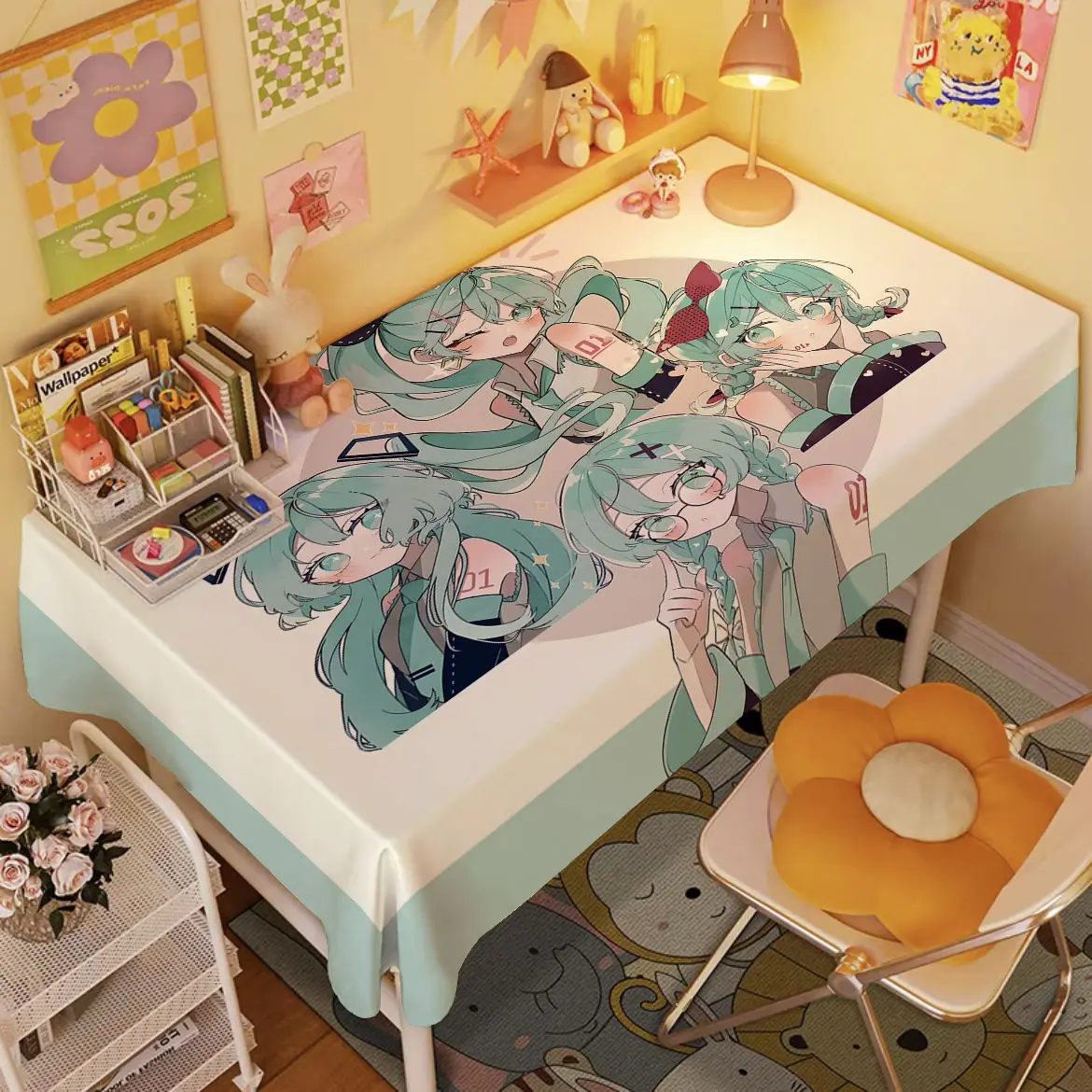 New Piapro Characters Tablecloth Kagamine Rin Anime Peripherals Cute ...