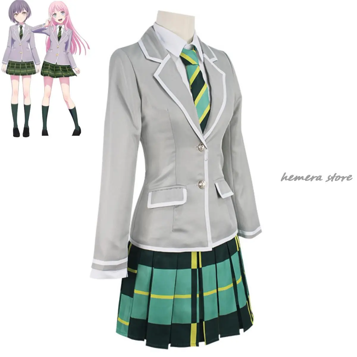 Anime-BanG-Dream-Anon-Chihaya-Takamatsu-Wig-JK-School-Uniform-Woman ...