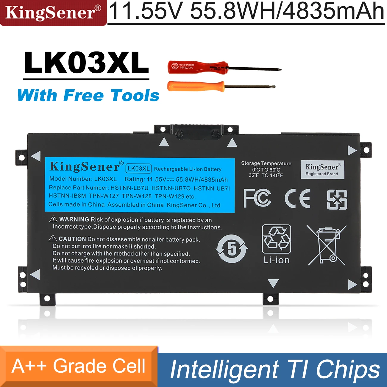 KingSener LK03XL Laptop Battery For HP envy 15 x360 15-bp 15-cn TPN ...
