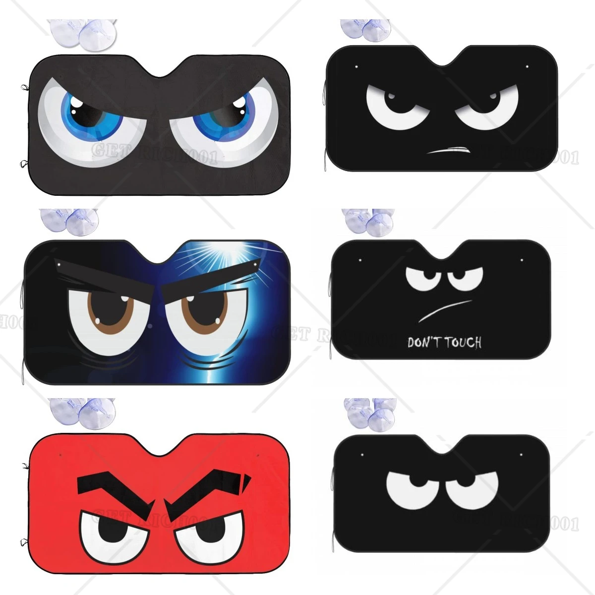Cartoon-Angry-Eyes-Novelty-Windshield-Sunshade-76x140cm-Cartoon-Foils ...